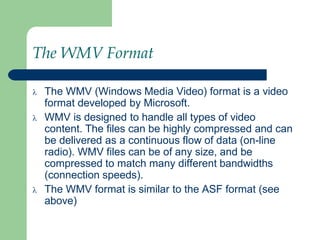 Multimedia Formats | PPT