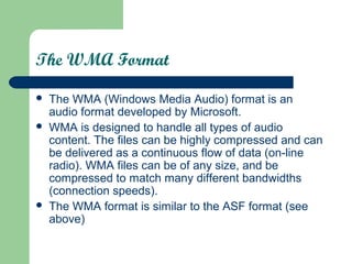 Multimedia formats | PPT