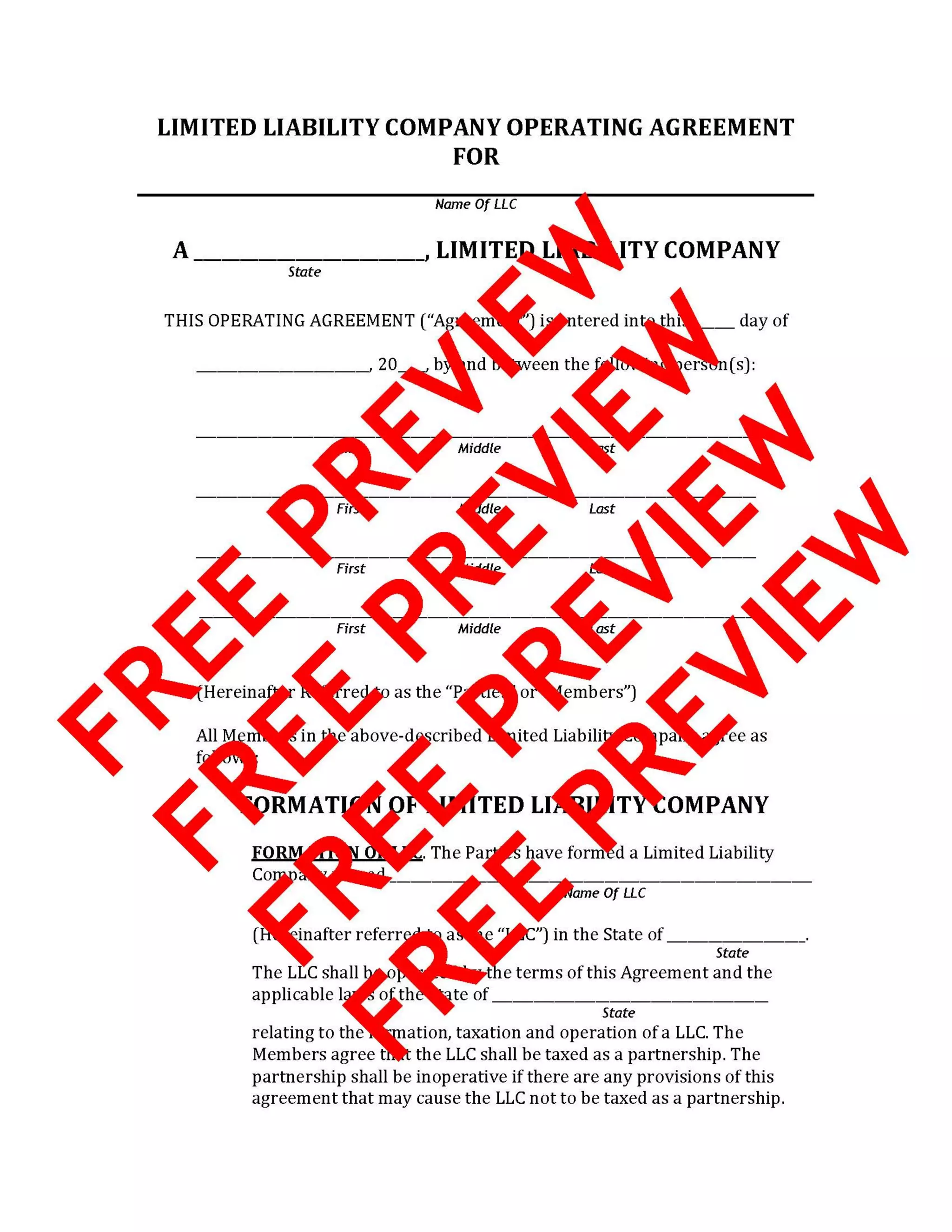 Multi member llc operating agreement | PDF