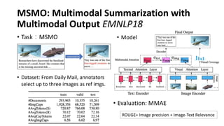 Multi-Modal Summarization | PPT