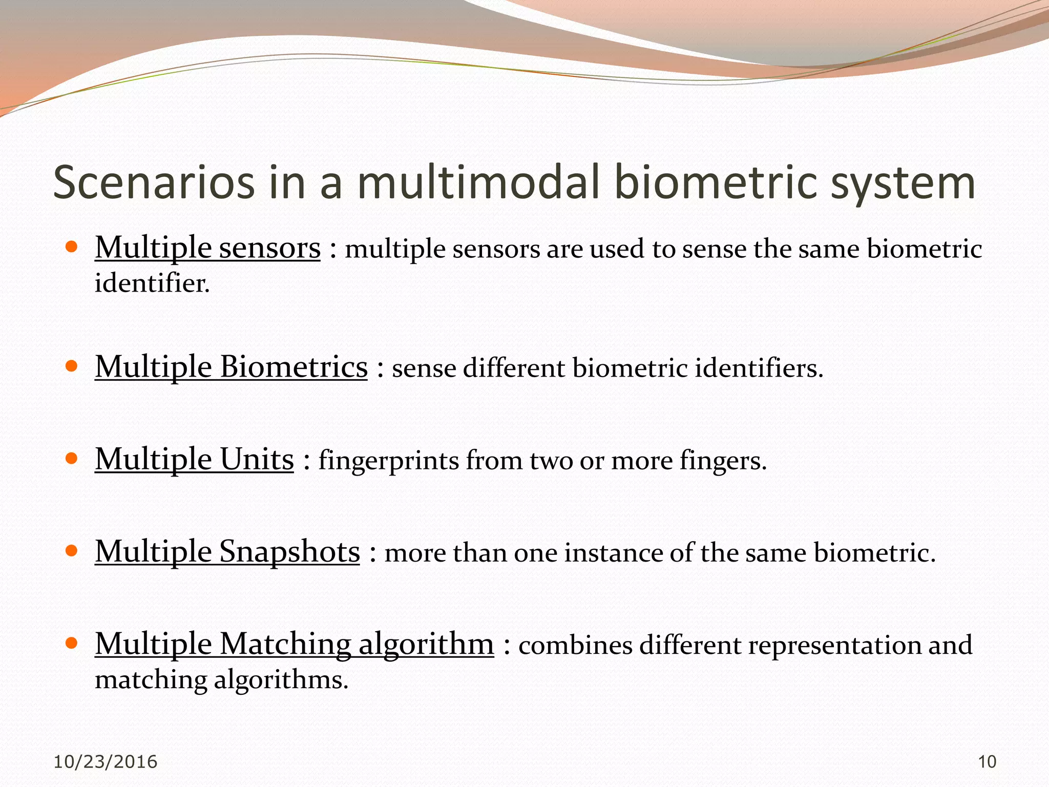 Multi modal biometric system | PPTX
