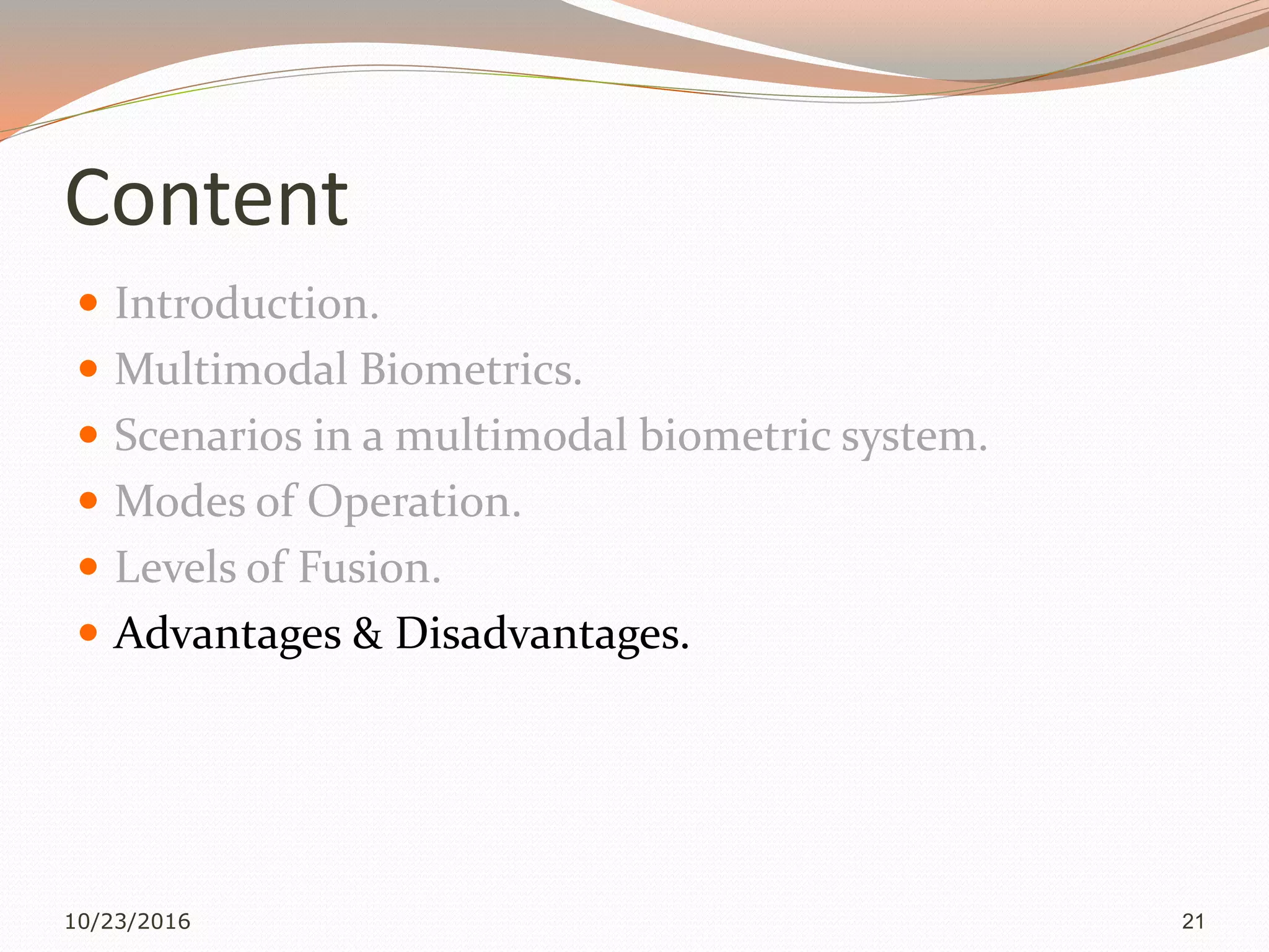 Multi modal biometric system | PPTX