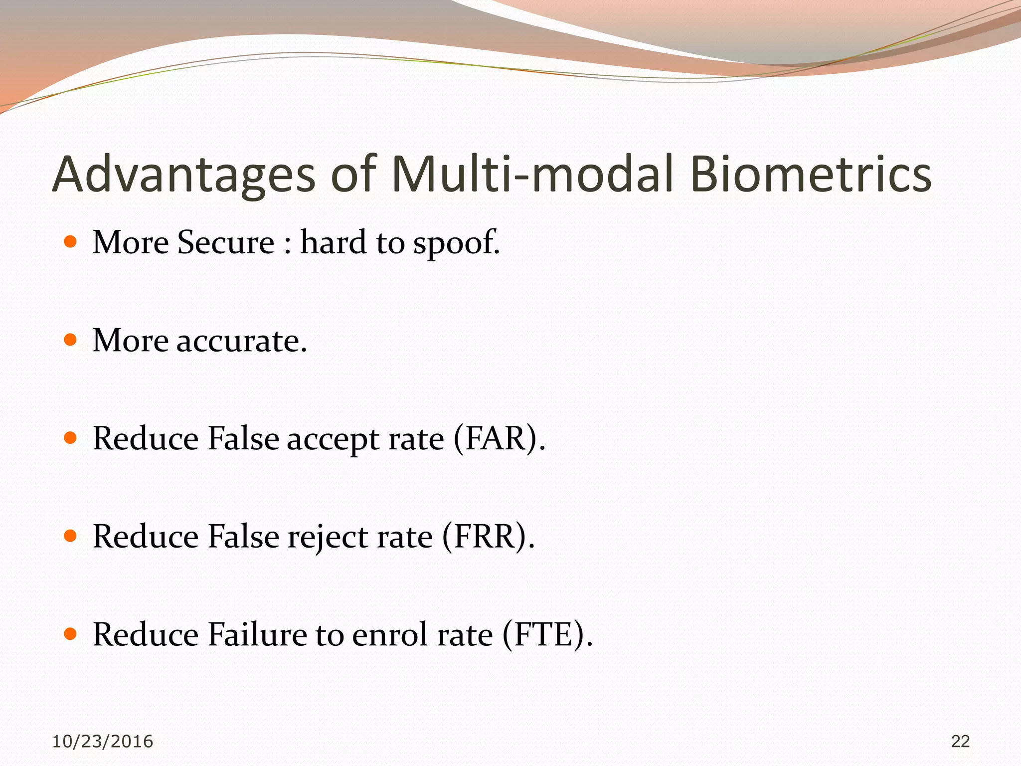 Multi modal biometric system | PPTX