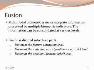 Multi modal biometric system | PPTX
