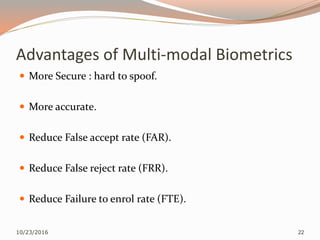 Multi modal biometric system | PPTX