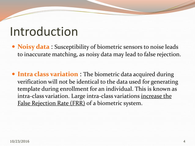 Multi Modal Biometric System Pptx