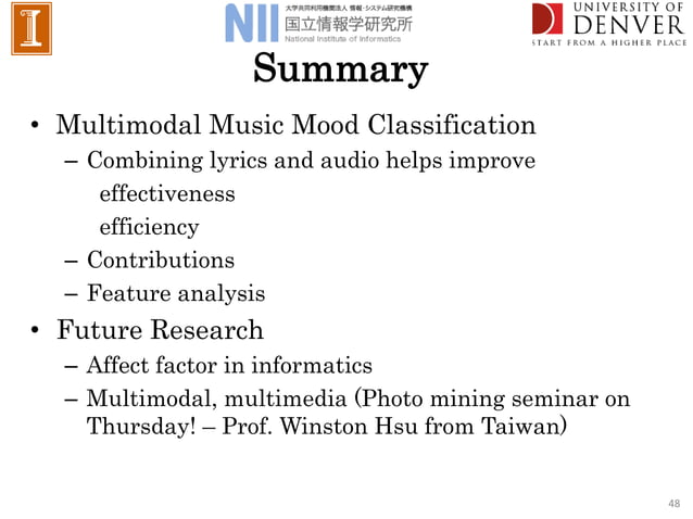 Multi modal music mood classification | PPTX