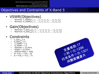 Multi-Objective Evolutionary Algorithms | PPTX
