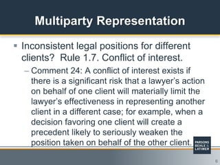 Multi-Party Representation in Water Law Matters | PPT