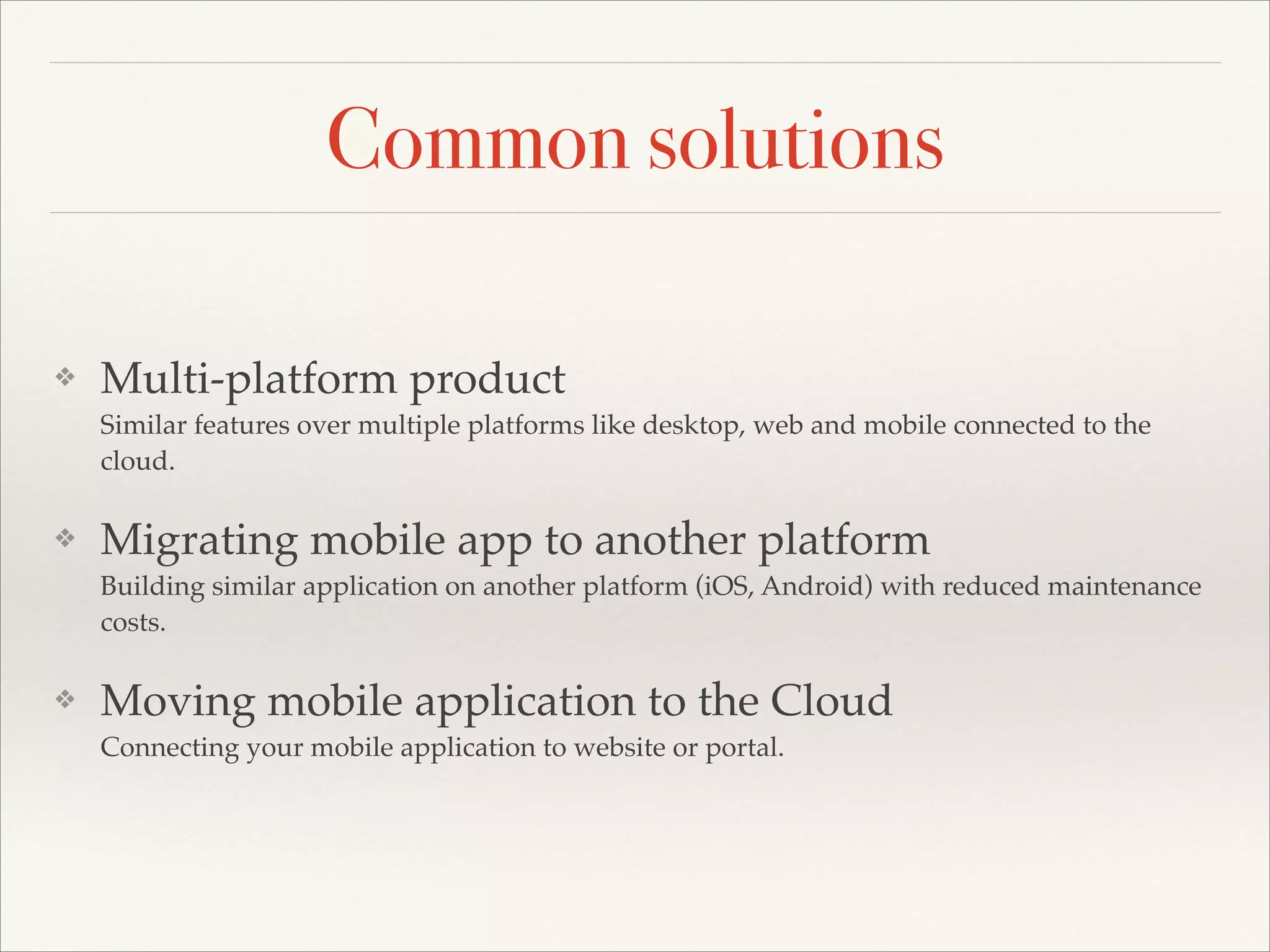 Multi platform development | PDF
