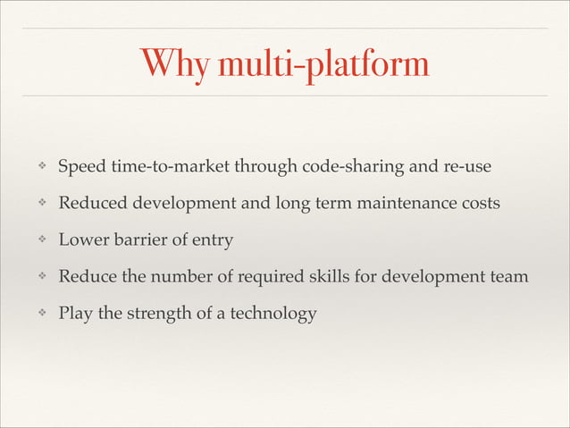 Multi platform development | PPT