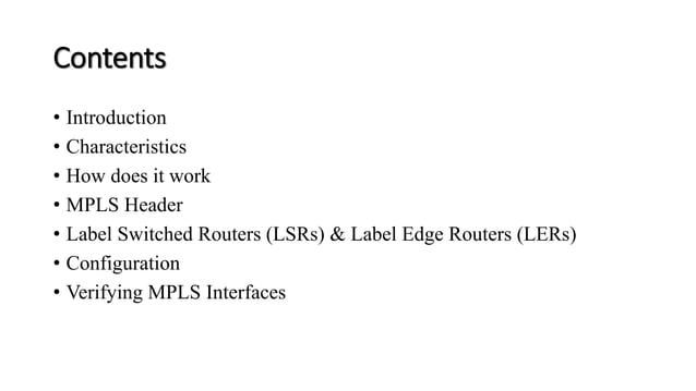 Multi protocol label switching (mpls) | PPT