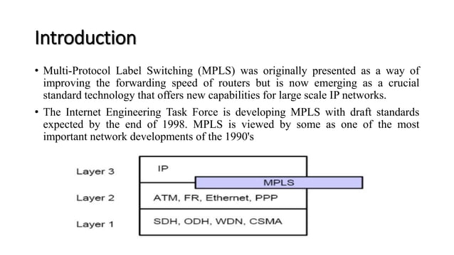 Multi protocol label switching (mpls) | PPT