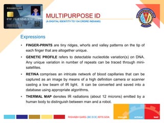 Multi purpose ID : A Digital Identity to 134 Crore Indians | PPT