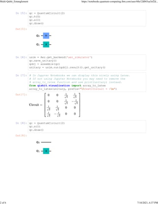 Multi qubit entanglement | PDF