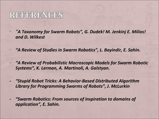 Multi Robot Swarm Systems | PPT