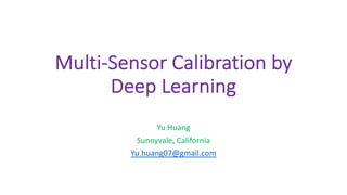 Multi sensor calibration by deep learning | PDF