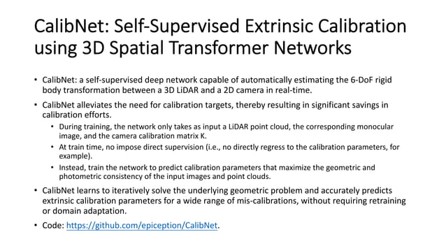 Multi sensor calibration by deep learning | PDF