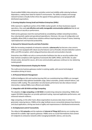 Multi-Service Business Gateways Market Expansion | Key Investment Areas ...