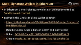 Multi-Signature Crypto-Wallets: Nakov at SoftUnit Conf 2018 | PPT