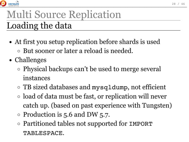 Multi Source Replication With MySQL 5.7 @ Verisure | PPT | Free Download