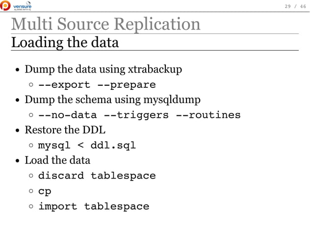 Multi Source Replication With MySQL 5.7 @ Verisure | PPT | Free Download