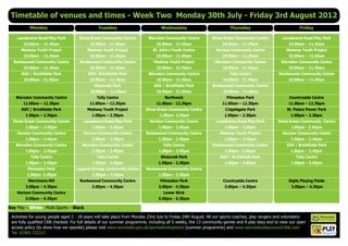 Multi-Sports Timetable | PDF