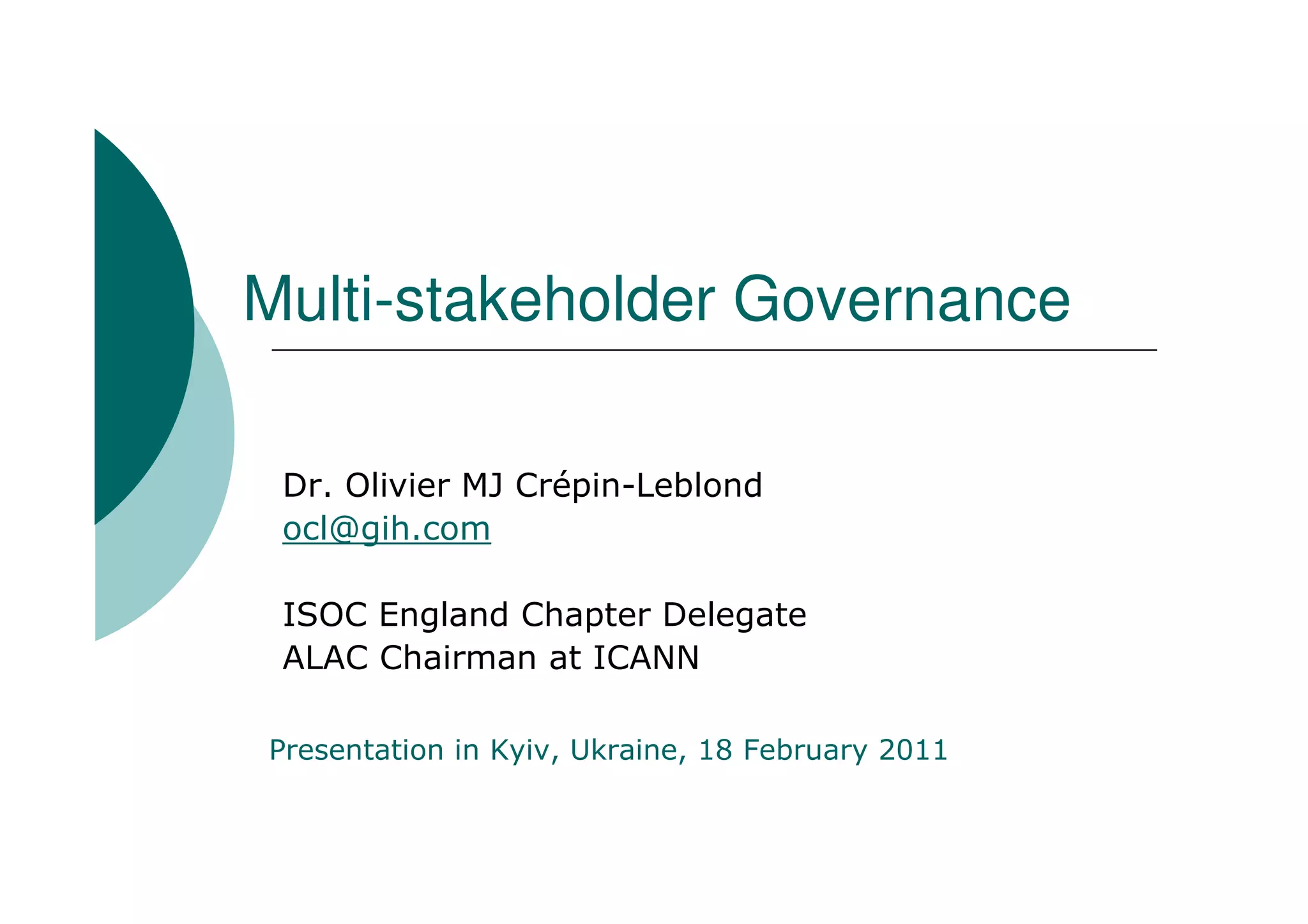 Multi-stakeholder governance | PDF