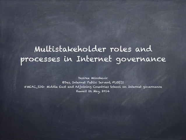 Multi stakeholder approach to Internet governance | PPT