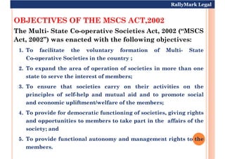 Management & Control of Multi State Co-operative Societies | PDF