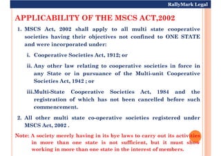 Management & Control of Multi State Co-operative Societies | PDF