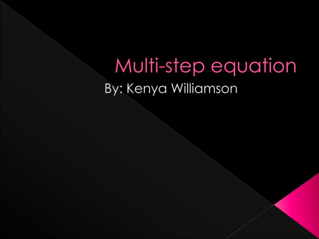 Multi step equation | PPTX