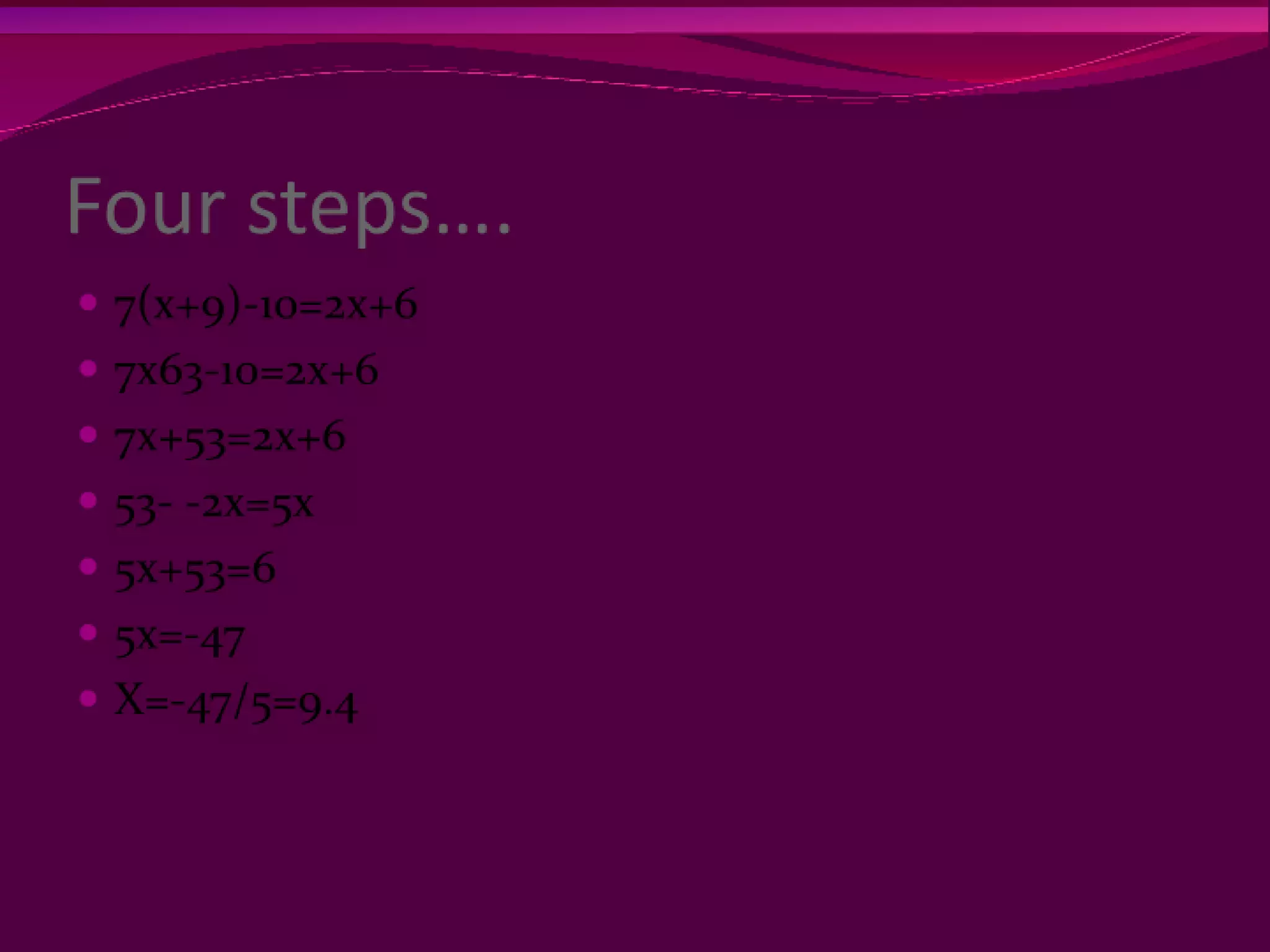 Multi step equations | PDF