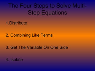 Multi step equations pp | PPT