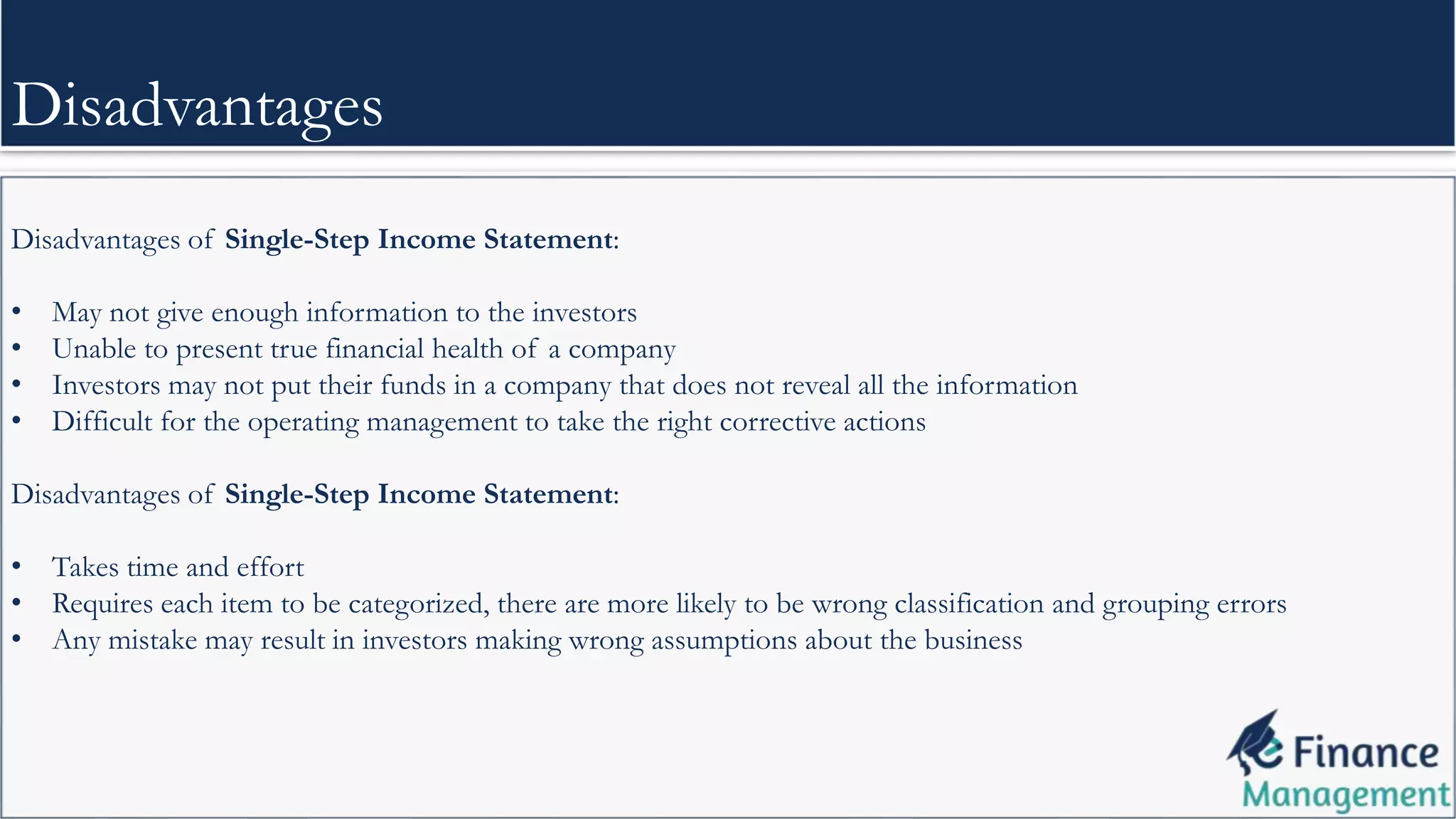 Multi-Step vs Single-Step Income Statement | PPTX