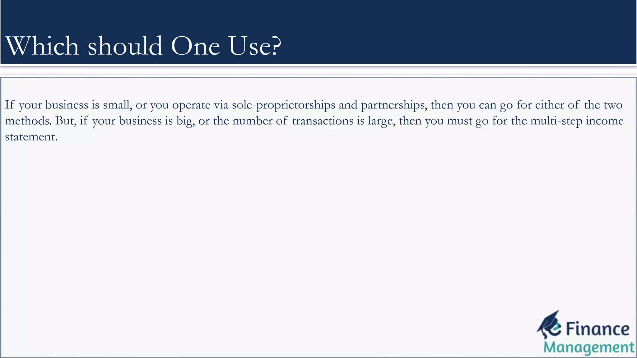Multi-Step vs Single-Step Income Statement | PPTX