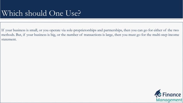 Multi-Step vs Single-Step Income Statement | PPTX