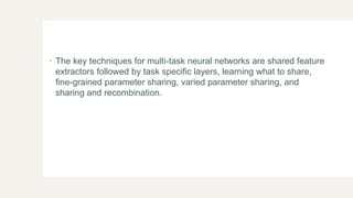 Multi tasking learning | PPTX