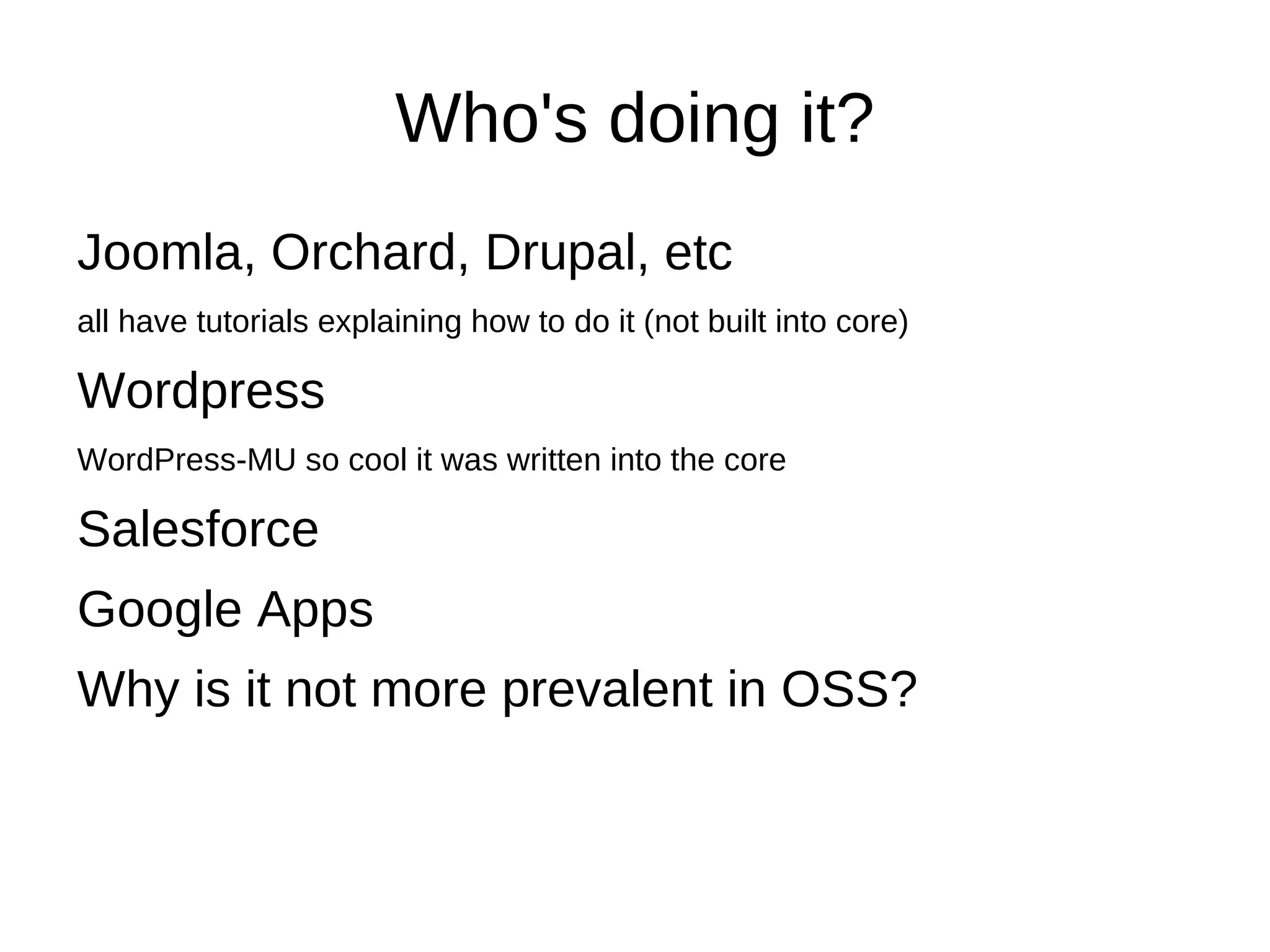 Multi tenant CMSes using php | ODP
