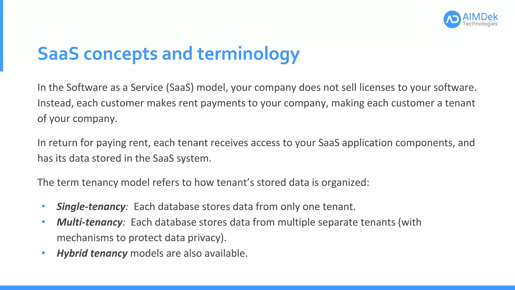 Microsoft: Multi-tenant SaaS with Azure | PPT