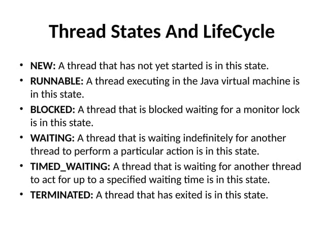 Multi-Threading in Java power point presenetation | PPT Multi-Threading in Java power point presenetation | PPT