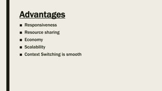 Multi threading models | PPTX