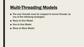 Multi threading models | PPTX