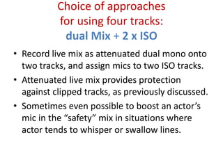 Multitrack Workflow for Cinema/Video | PPTX