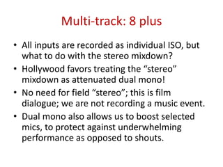 Multitrack Workflow for Cinema/Video | PPTX