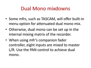 Multitrack Workflow for Cinema/Video | PPTX
