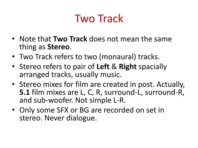 Multitrack Workflow for Cinema/Video | PPTX | Digital Audio | Computer ...