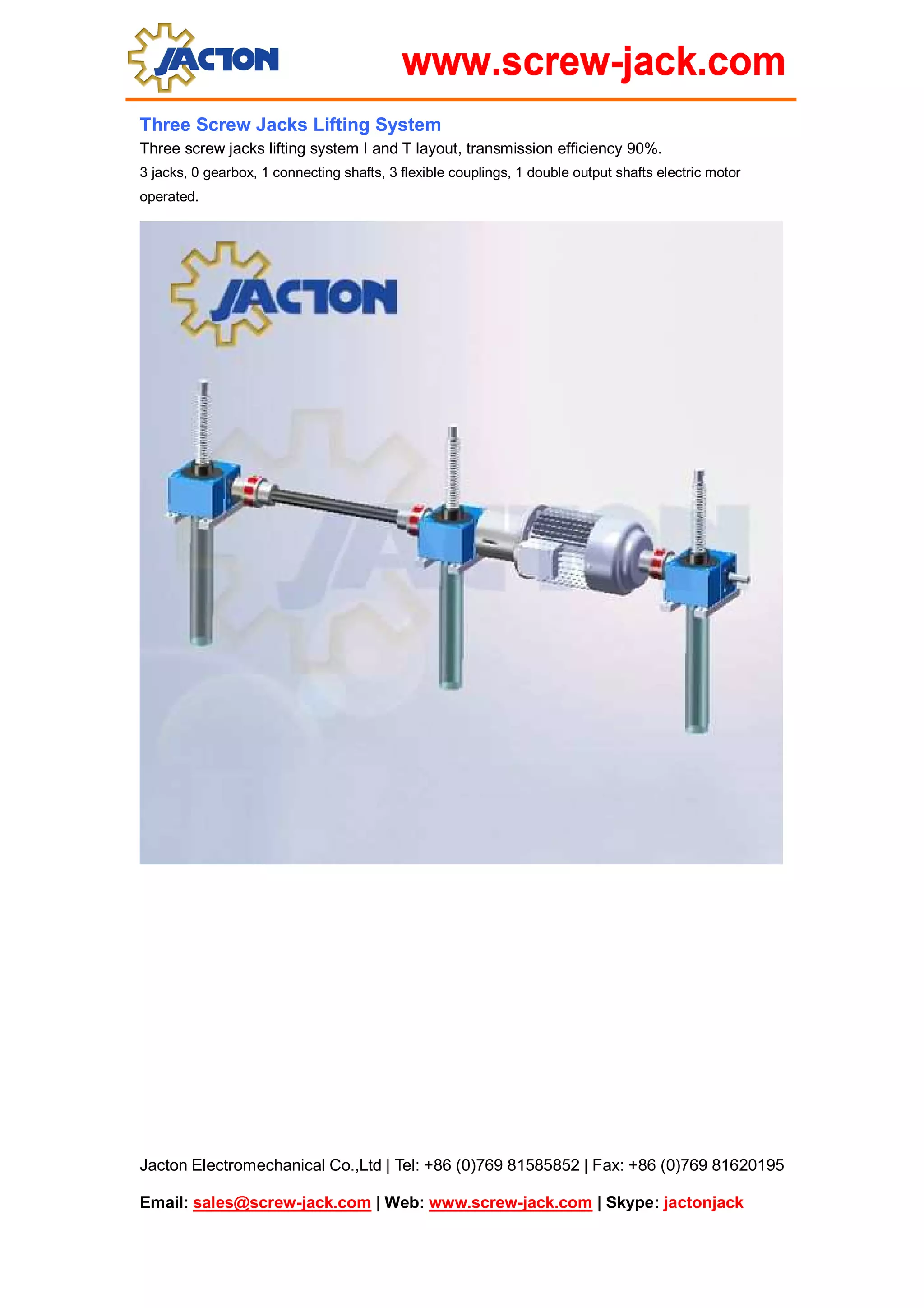 Multi units screw jack system, hoist lift gates bevel gear system ...
