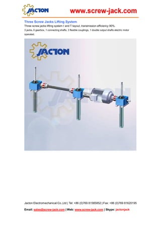 Multi units screw jack system, hoist lift gates bevel gear system ...