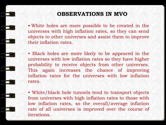 Multi verse optimization | PPT Multi verse optimization | PPT